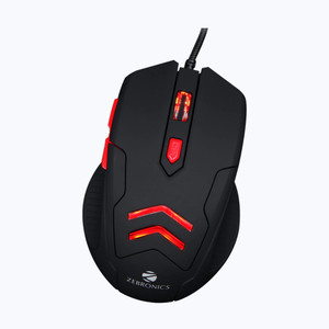 ZEBRONICS ZEB-FEATHER Wired Ambidextrous Optical Gaming Mouse ...