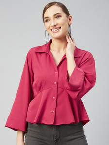 RARE Casual Solid Women Red Top - Buy RARE Casual Solid Women Red Top ...
