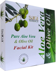 SARA Herbals Pure Aloe Vera & Olive Oil Facial Kit - Price in India ...