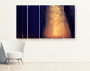 Artdira Beautiful Landscape Multiple Split Frames Wall Painting Sparkle ...