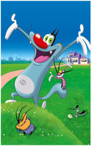 Oggy And The Cockroaches Poster For Room Paper Print - Animation ...