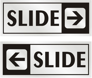 Creative Graphics 12.7 cm Door Slide Sign Stainless Steel Board, 5" x 2 ...