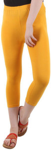 Divas Women Yellow Capri - Buy Divas Women Yellow Capri Online at Best ...