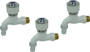 Alligator Miami White Colour Heavy PVC Bib Cock Tap/Short Body Tap ...