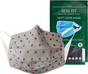 Real Fit PNK007(Dot)_Soft PRT Non-Washable Surgical Mask Price in India ...