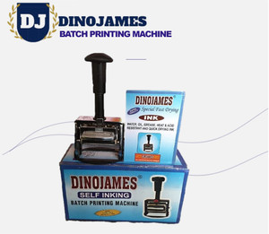 dinojames Batch Printing Rubber Stamp Machine size 2mm G-555(30*60 ...