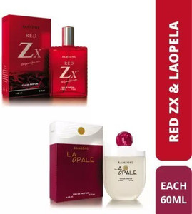 Buy RAMSONS Red ZX & La Opale 60ml Perfume Combo for Men & Women Pack ...