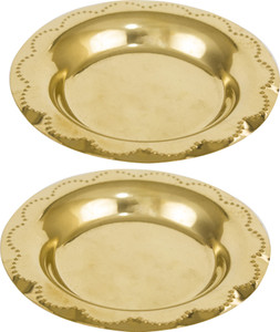 Spillbox Brass Oil Lamp plate for Home Temple Puja Articles Decor Gifts ...