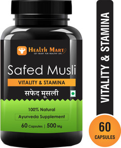 Health Mart Natural Safed Musli capsules for Strength, Stamina ...