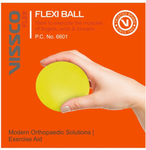 VISSCO HAND EXERCISE GEL BALL FLEXI BALL HARD- BLUE 6601 Hand Support ...