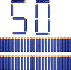 Just97 Suction blue Bullet Foam Darts for Nerf Elite Blaster Guns (Pack ...