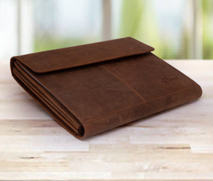 Czar Leder Leather Expanding file folder Brown - Price in India ...
