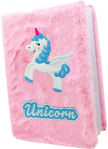 Neel Unicorn Fur Diary for Kids Fur Notebook for Girls Personal Diary ...