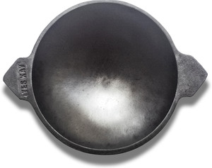Kochen Smooth Cast Iron Appa Chatti (9 Inches) Pre Seasoned | Appam Pan ...