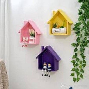 Screeno Wall Shelf Rack Shelves Lodge House Shape Shelf MDF Wall ...