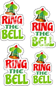 HindK Store 8 Ring the bell sticker pack of 4 please ring the bell ...