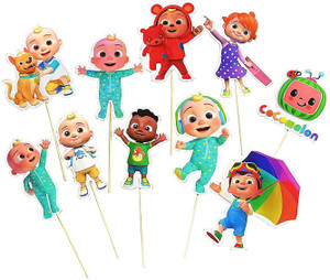 FUNCART Cocomelon Theme photo booth Props(10pcs/pack) - Cocomelon Theme ...