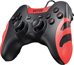 VOYEE Wired PC Controller for PC PS3 Dualshock PC Gamepad Wired Red ...