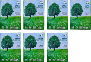 Flipkart.com | Satia A4 70GSM WHITE PAPER REAMS SETOF7 UNRULED PLAIN ...