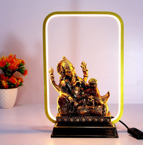 eSplanade Resin Ganesha with LED Frame Ganesh Ganpati Murti Idol 14.75 ...