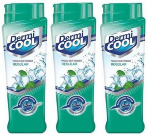 Dermi Cool Prickly Heat Powder, Menthol Regular, 150 g (3 x 50 g ...
