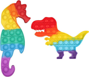 totoy Puppet Pop it fidget Toys, push bubble fidget sensory Pack of 2 ...