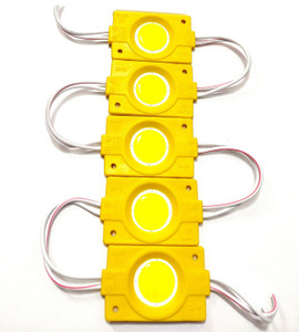 Wizzo (5 Pieces) {YELLOW} 12 Volt 2.4 Watt DC Coin LED Module Light For ...