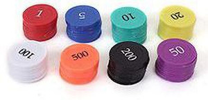 Game Phactory Strategy Game Rummy counters Coins for Games at Home ...