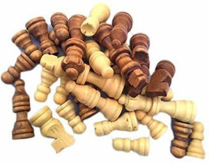 D FIT ''Solid Wooden Chess Coins (Color may vary) CHESS BOARD COINS 5 ...