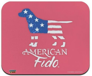 MIKKA American Fido Dog American Flag Low Profile Thin Mouse Pad ...