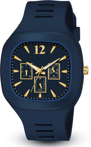 HISTORY Miller Navy Blue Color Analog Watch Stylish Golden Dial Navy ...