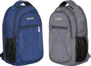 FEMAX COMBO BACKPACK MEN WOMEN BAG STYLISH GREY NAVY 35 L Laptop ...