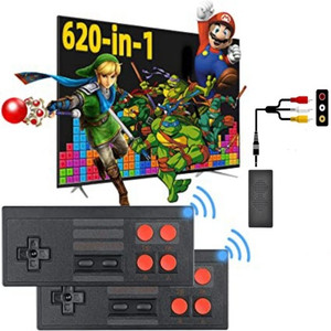 Plug & Play Wireless Video Game (8 bit Retro Built-in Games) for 2 ...