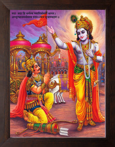 Artisan Cart Lord Krishna Giving Preaching to Arjun in Mahabharata war ...