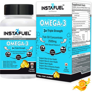 INSTAFUEL Wellness Omega-3 Fish Oil | 2500mg | 1250mg EPA & 720mg DHA ...