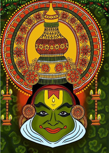 Wall gallery 45.72 cm kathakali Eye Dancing Impressive design for guest ...