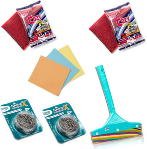 UNIQUE Multipurpose combo set with wiper/dishwash scrubbers kitchen ...