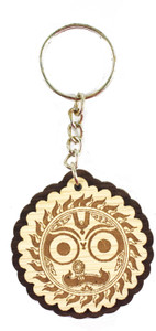 Jagannath World Jagannath Dham Wooden Key Ring,Pack of 1 Key Chain ...