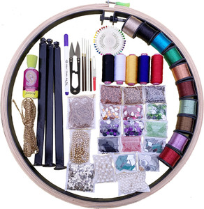 Qroof Aari Work Materials, Maggam Work Combo Kit,16 inch Aari Stand ...