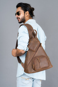 ARIBA INTERNATIONAL Genuine Leather Shoulder 10 L Backpack Brown ...