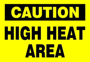 Poster Caution - Prohibited High Heat Area Poster Wall Poster sl1498 ...