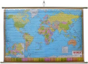 World Political Map Laminated Wall Chart (Size 70X104 CM) Perfect For ...