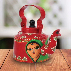 Indha Craft Red Colour Mother's Love Handpainted Tea/Coffee Kettle ...