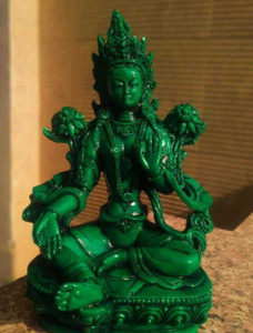 HOMENT Tibetan Buddhist Green Tara Maa Statue Goddess, 21Cm (Polyresin ...