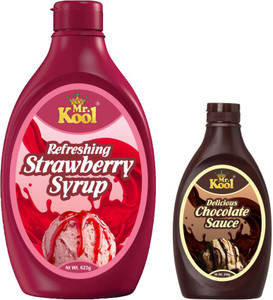 Mr.Kool Strawberry Syrup 623gm and Chocolate Syrup 200gm. Pack Of 2 ...