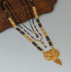 PATARO Combo of 3 pcs Mangalsutra Designer for Wedding Long Gold ...