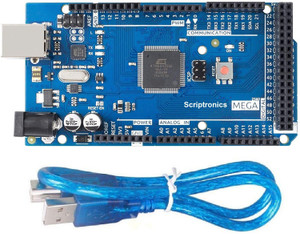 Scriptronics Mega 2560 ATmega2560-16AU Board with USB Cable for Arduino ...