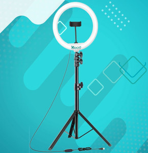 KDM ENTERPRISES 10"LED Ring Light with 7Ft Tripod Stand & mobile holder ...