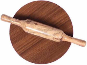 rollingpin Smooth Surface Wooden Rolling Board/ Chakla And Belan For ...