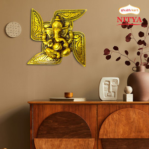 Shubhkart Nitya Lord Ganesha Frame Wall Hanging Showpiece - 268 g ...